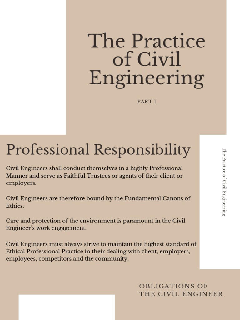 CE516 - The Practice of Civil Engineering Part1 | Download Free PDF ...