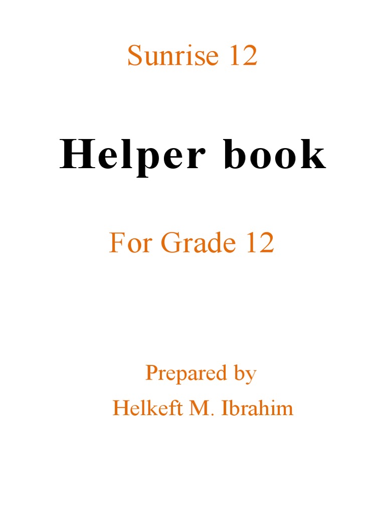 Sunrise 12 Helper Book | Download Free PDF | Grammatical Tense | Adjective
