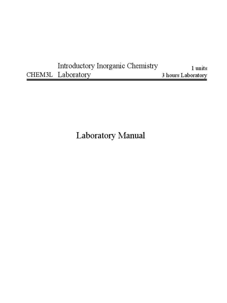Chem3 Lab Manual | PDF | Significant Figures | Sodium Bicarbonate