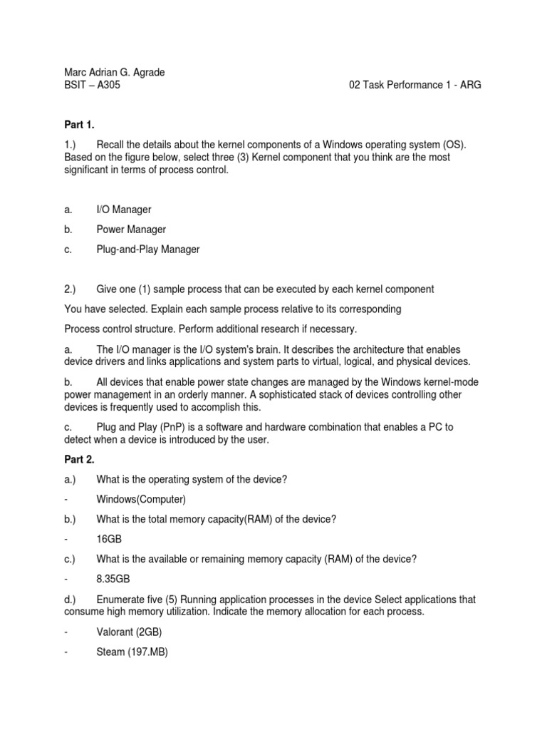 02TP1 | Download Free PDF | Process (Computing) | Operating System