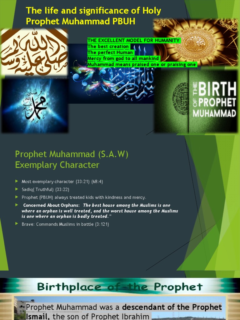 The Life and Significance of Holy Prophet Muhammad PBUH | PDF ...
