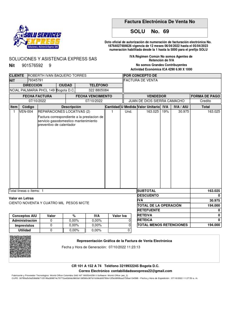 FACTURA | PDF | Industrias de servicio | Business