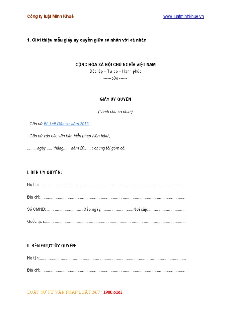 Mau Giay Uy Quyen | PDF