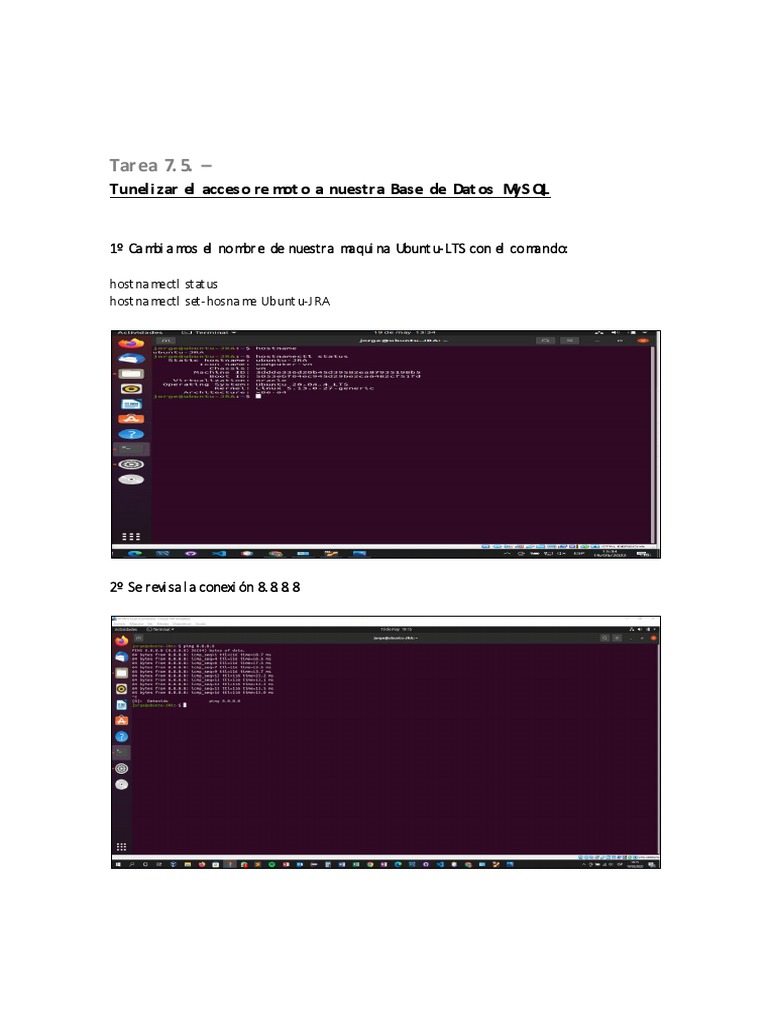 Tarea 7.5. - Tunelizar El Acceso Remoto A Nuestra Base de Datos MySQL.1 ...