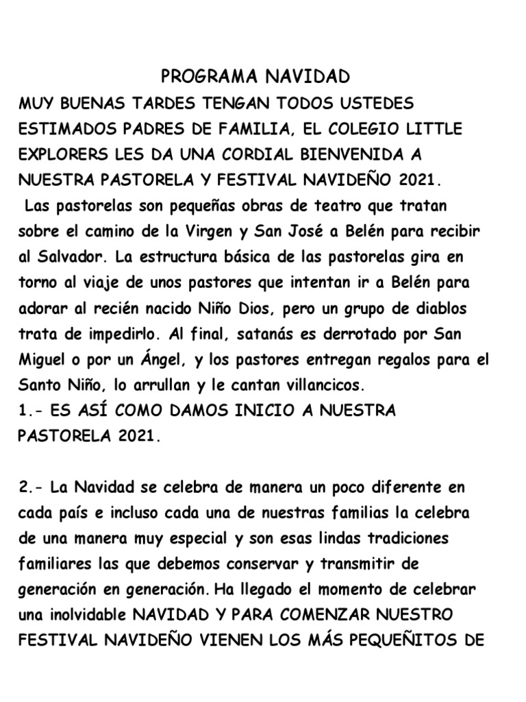 PROGRAMA de NAVIDAD | PDF | Navidad | Gratitud