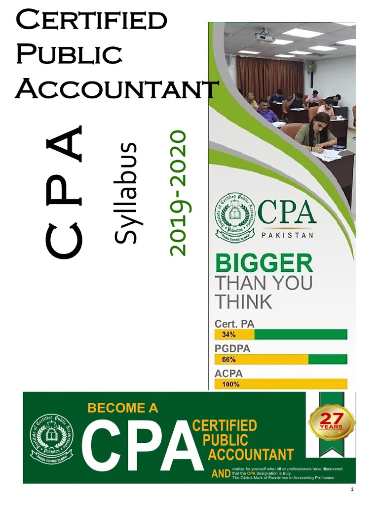 CPA Pakistan Syllabus 2019-2020 | PDF | Capital Budgeting | Capital ...