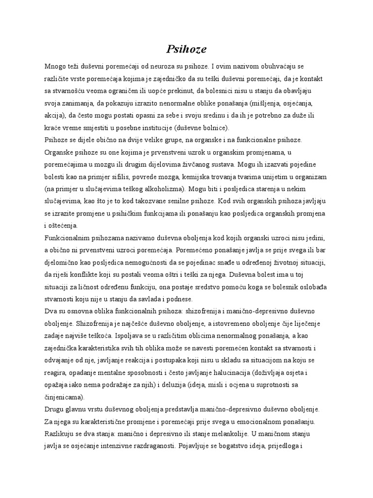 Psihoze | PDF