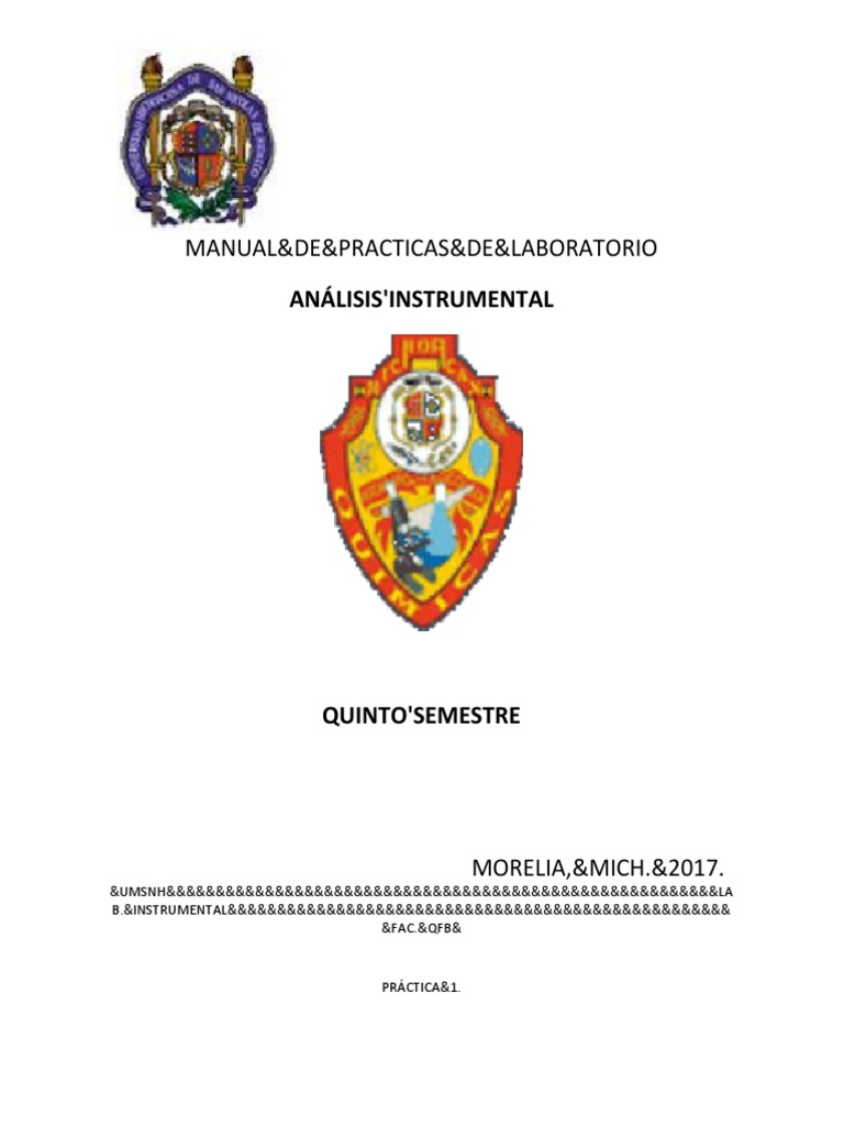 Manual de Laboratorio ANÁLISIS INSTRUMENTAL | PDF