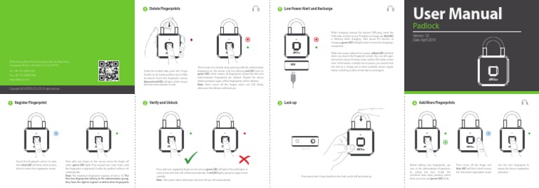 Padlock User Manual V1.0 | PDF | Manufactured Goods | Computing