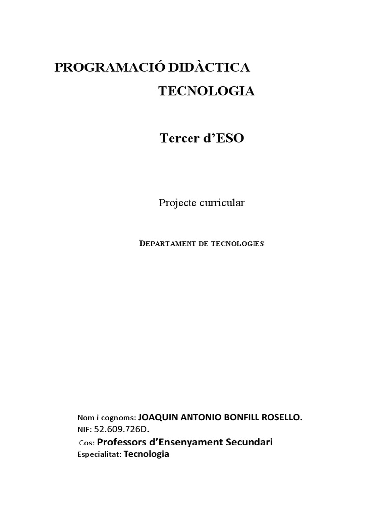 Programació OPOSCIONS | PDF