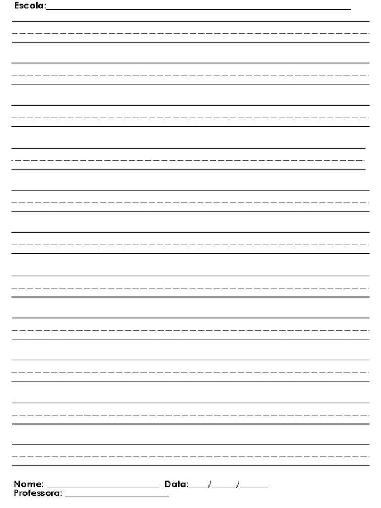 Folhas de Caligrafia em Branco PDF 4 | PDF