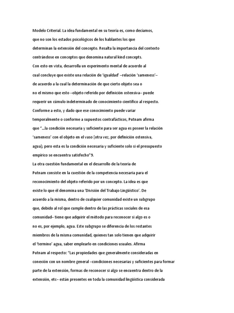 Modelo Criterial | PDF | Pensamiento | Teoría