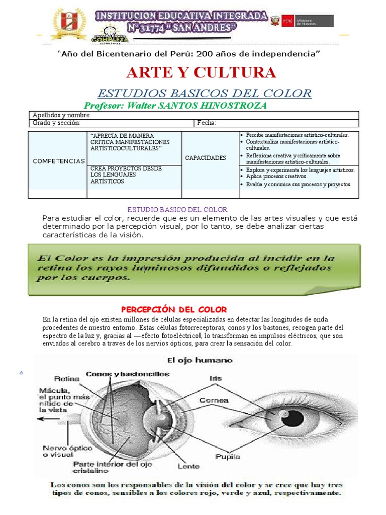 12va Ficha de Arte 5to | PDF | Color | Verde