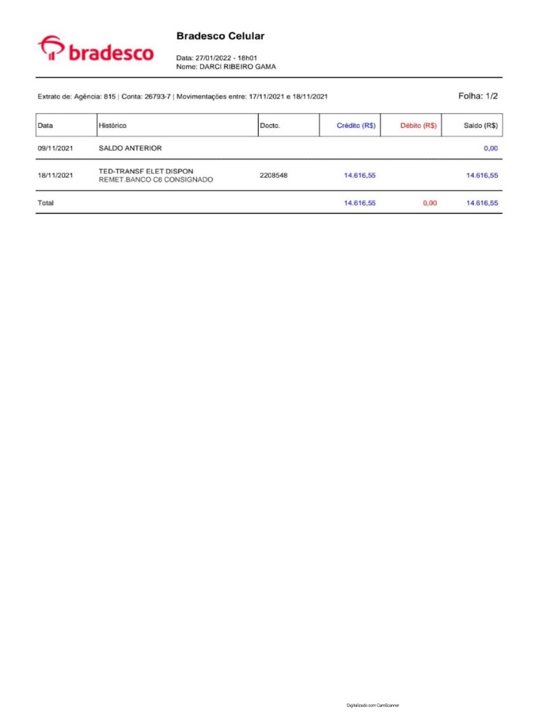 Extrato Bancário | PDF