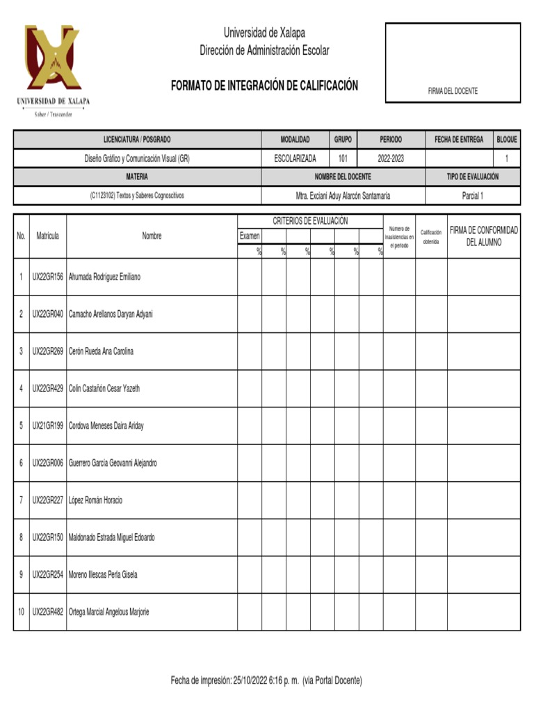 Formato de Integración | PDF