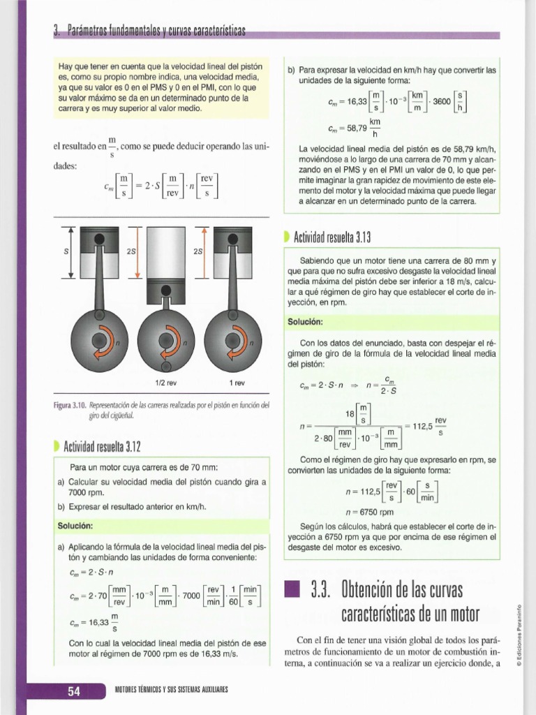 Ejercicio Completo Tema 3 | PDF | Pistón | Velocidad
