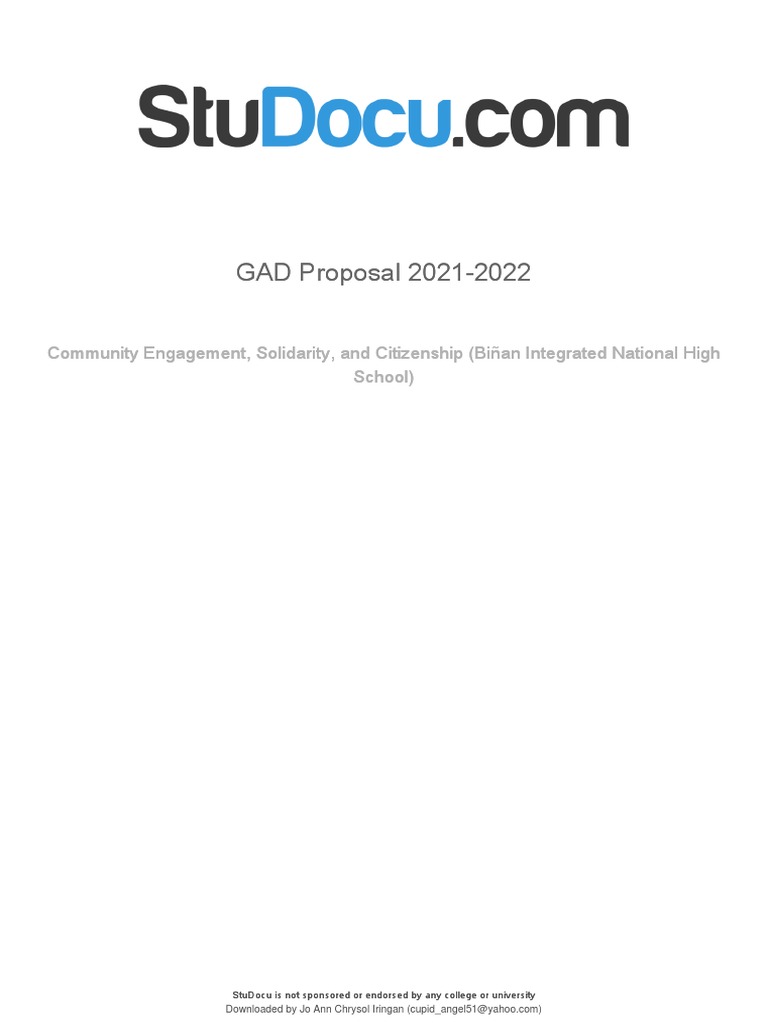 GAD Proposal 2021-2022 for Teachers' Safety | PDF