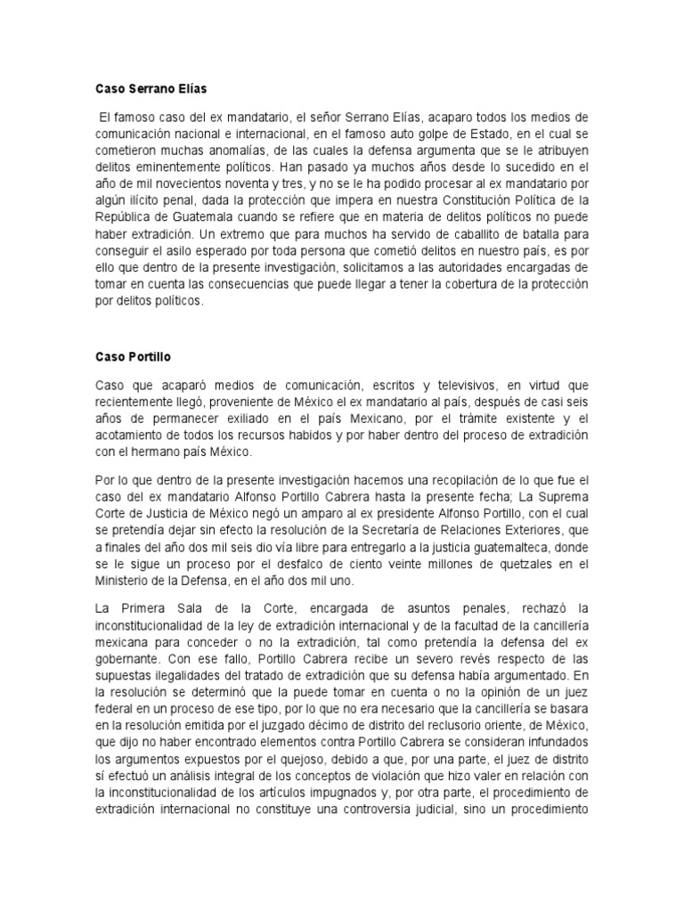Casos Donde Procede La Extradición Activa. | PDF | Guatemala | México