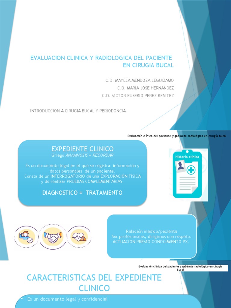 Exposicion Evaluacion Clinica Del Paciente y Gabinete Radiologico en ...