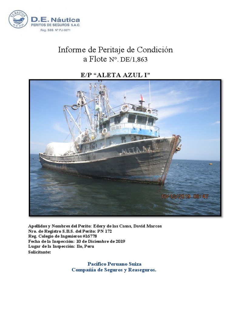 ALETA AZUL I, Final, 10 Dic 2019 | PDF | Buques | Transporte de agua