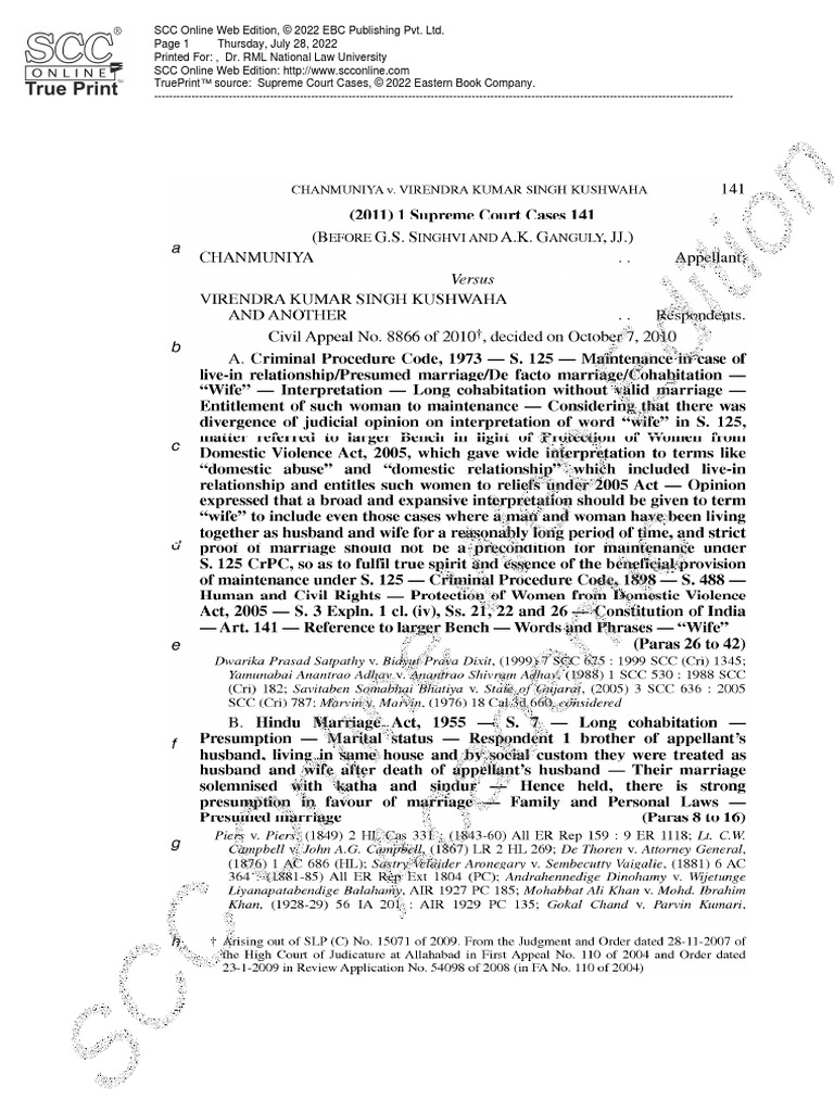 Chanmuniya v. Virendra Kumar Singh Kushwaha | PDF