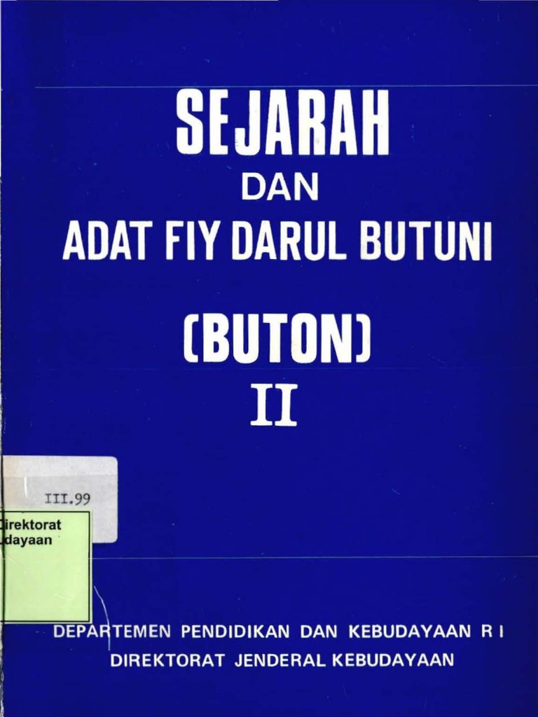 Sejarah Dan Adat Fiy Darul Butuni (Buton) II | PDF