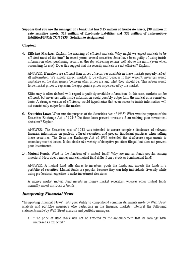 Solution To Assignment | PDF | Option (Finance) | Put Option