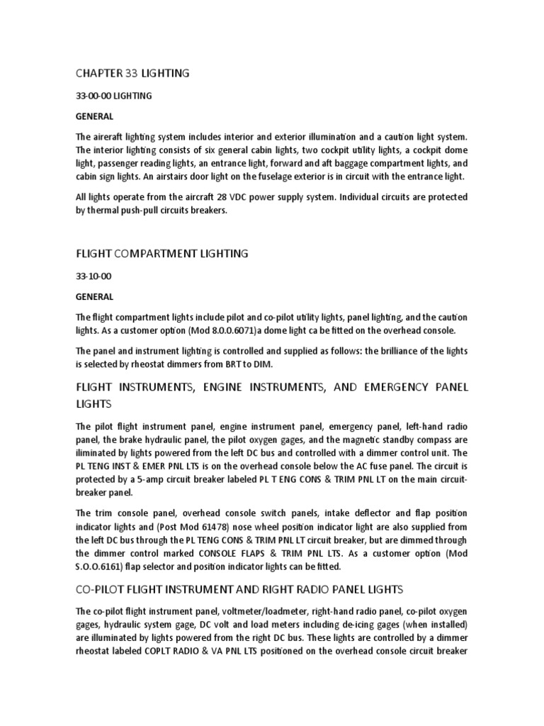 Chapter 33 Lighting | PDF | Relay | Turbocharger