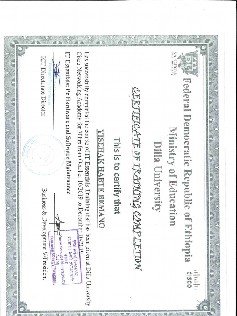 It Certificate | PDF