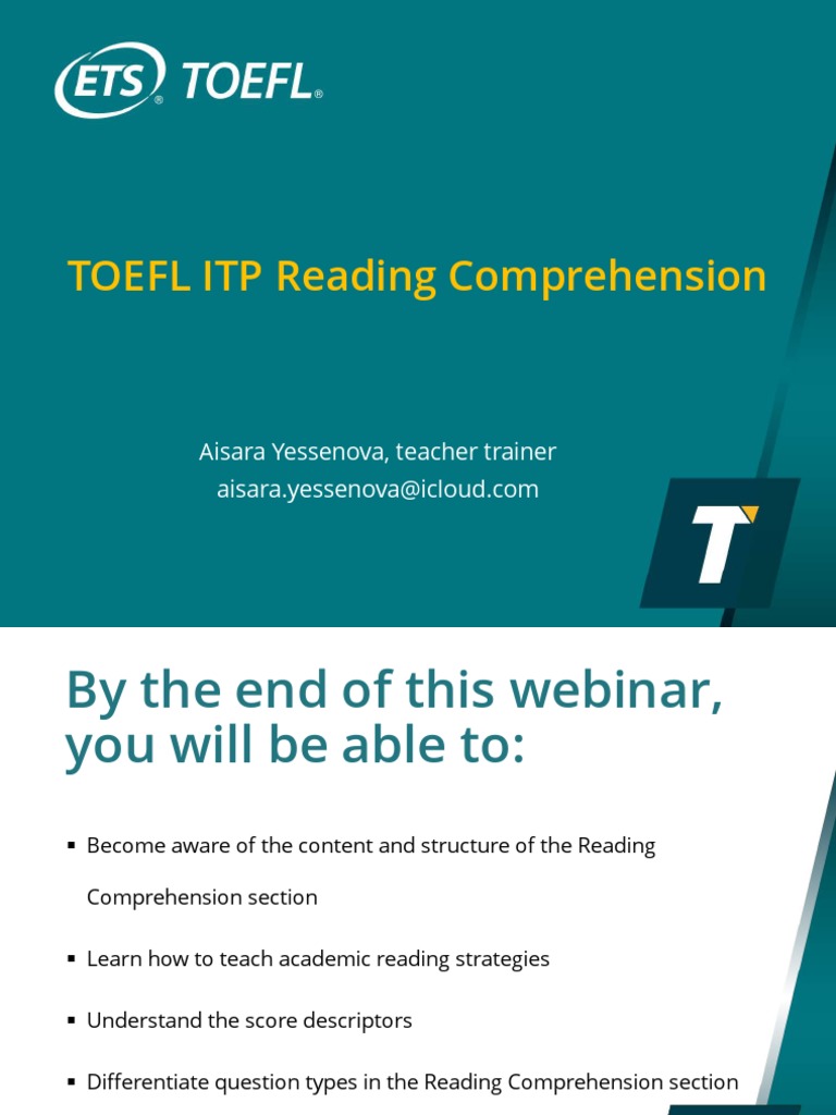 Reading Comprehension TOEFL ITP Compressed | PDF | Reading Comprehension | Speed Reading