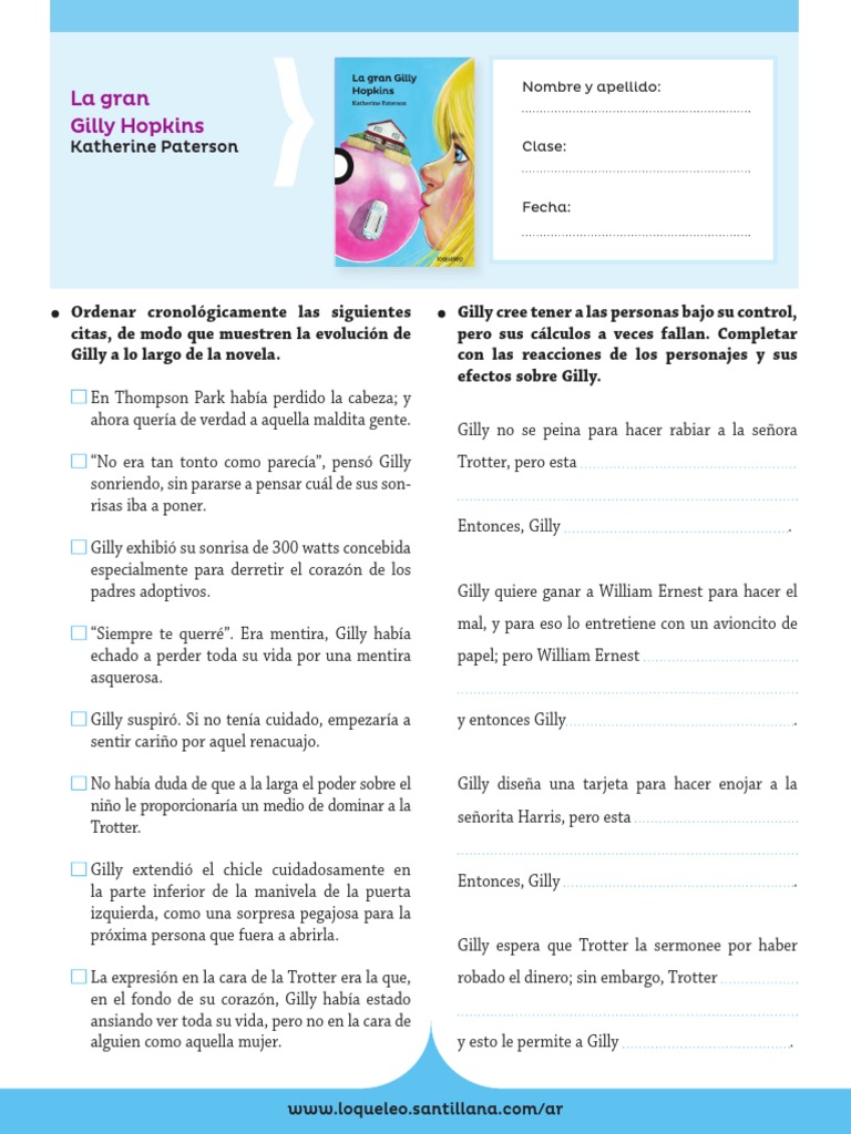 Anexo La Gran Gilly Hopkins | PDF