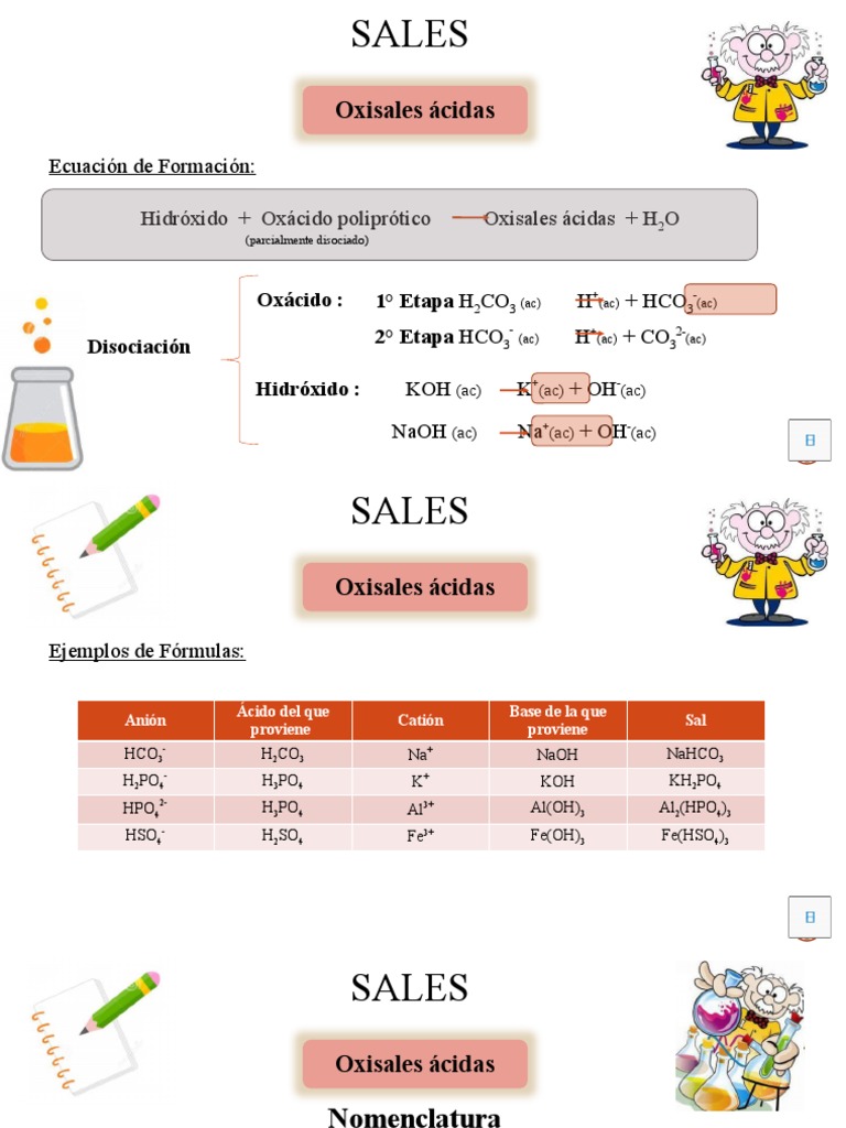 Guía 1 - Teoría Sales Acidas | Descargar gratis PDF | Sal (química) | Ácido