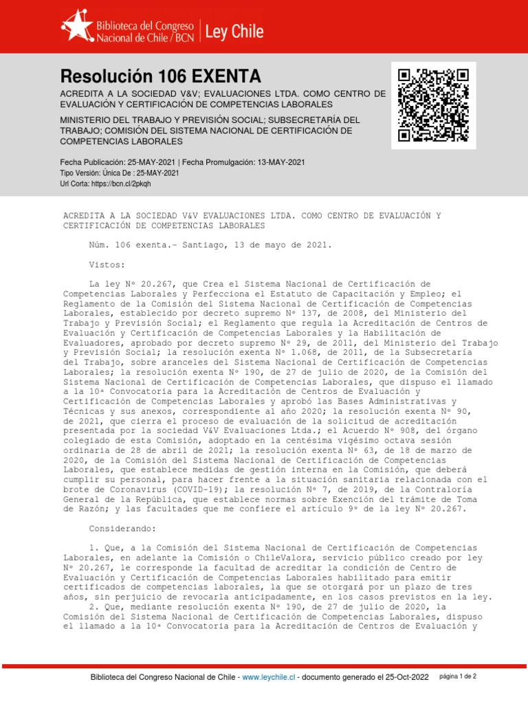 Resolucion-106 EXENTA - 25-MAY-2021 | PDF | Gobierno
