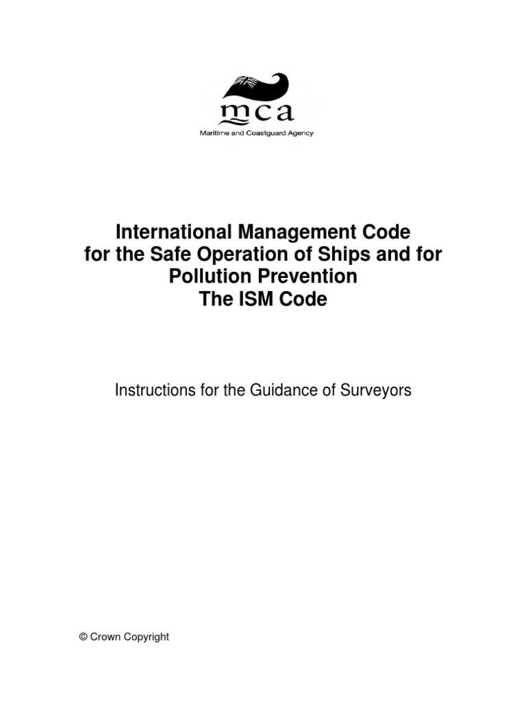 ISM Code | PDF | Audit | Verification And Validation