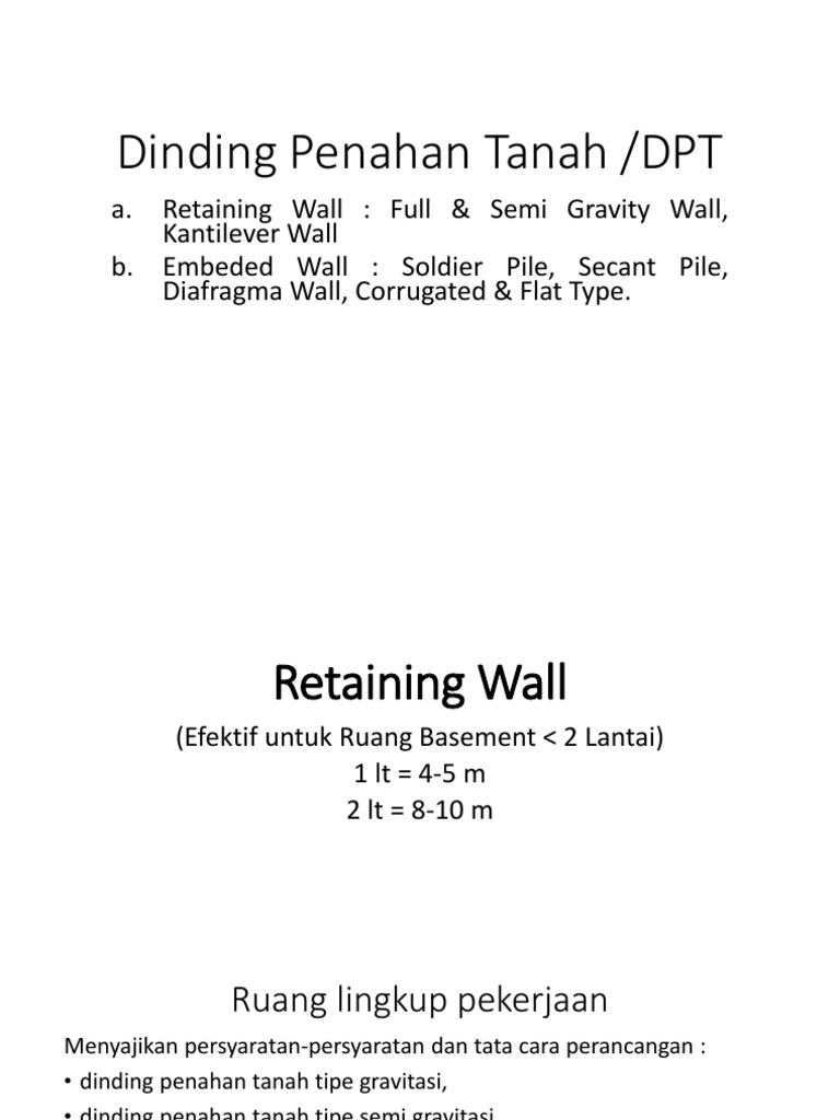DPT Retaining Wall | PDF