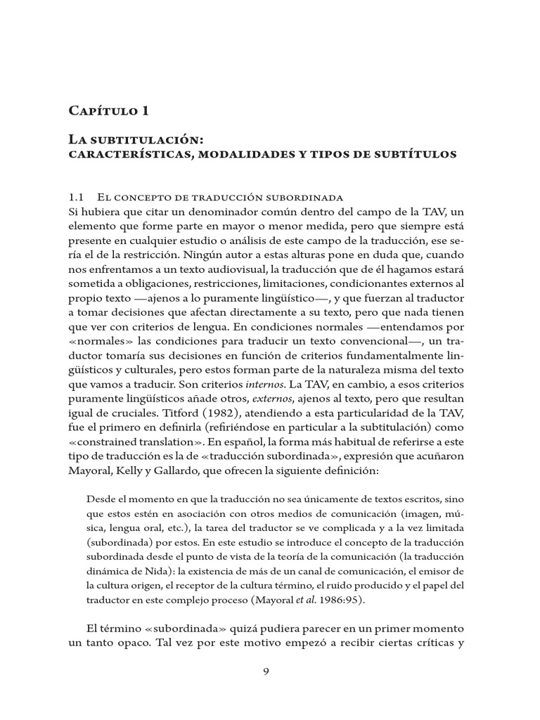 La Subtitulacion, Caracteristicas, Modalidades y Tipos de Subtitulos ...