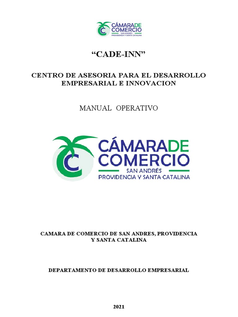 Manual Operativo CADE-INN 2021 | PDF | Iniciativa empresarial | Business