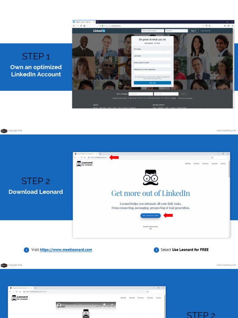 5.1 Leonard Tutorial - LinkedIn Marketing PDF | PDF | Icon (Computing) | Linked In