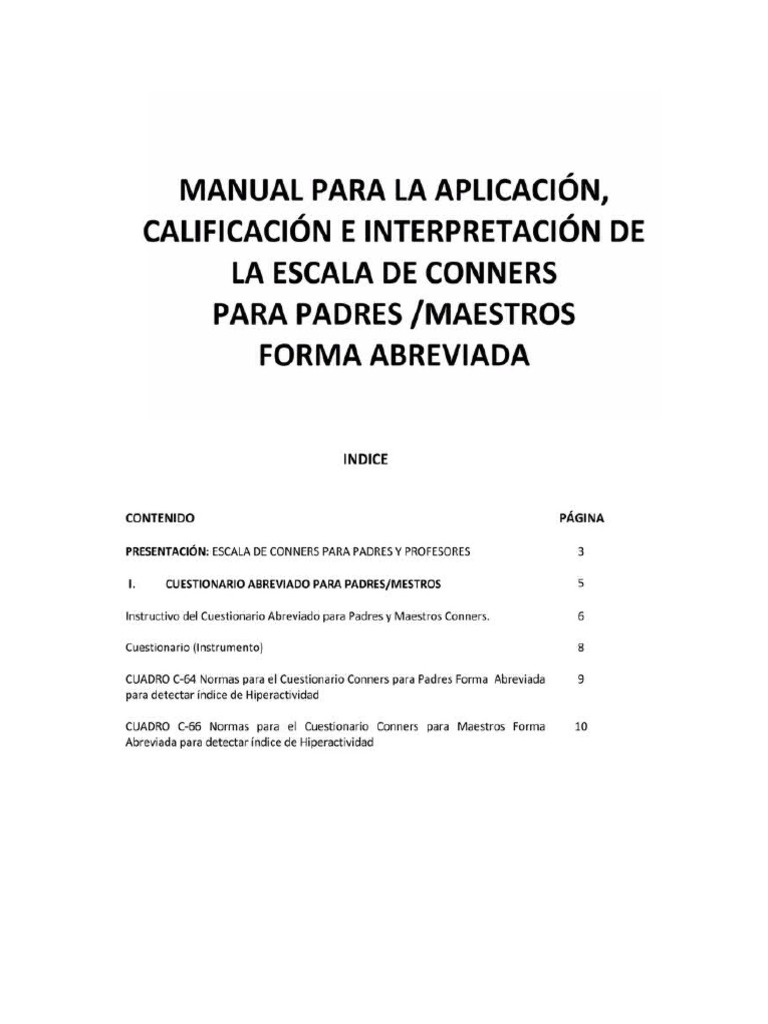 Conner Scale Manual Guide | PDF