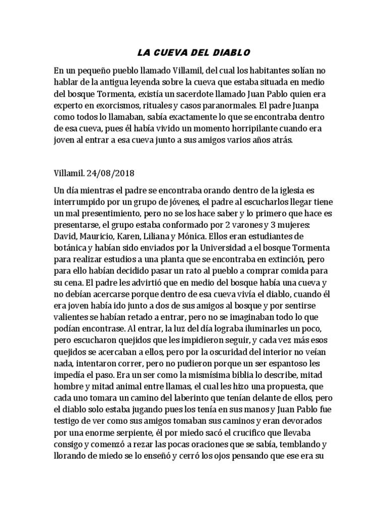La Cueva Del Diablo | PDF