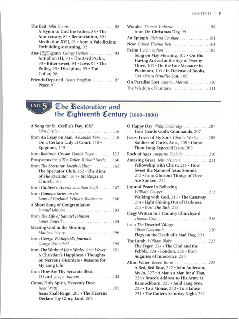 English Literature Classics For Christians 6 | PDF