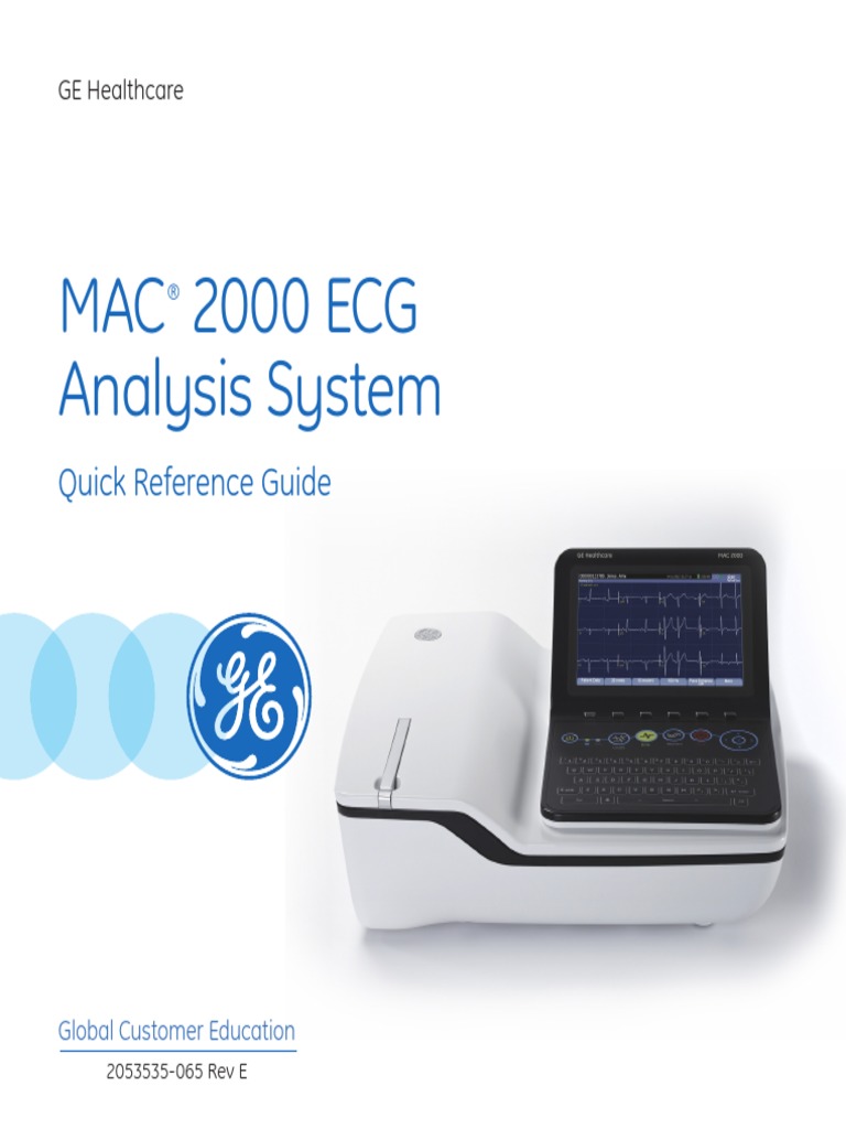 Ecg Mac 2000 Manual | PDF | Computer Keyboard | Electrocardiography