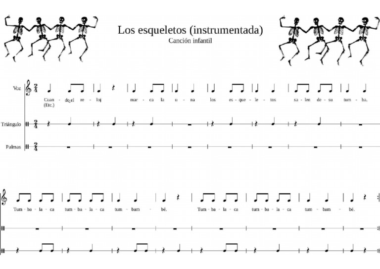 Los Esqueletos Instrumentada | PDF