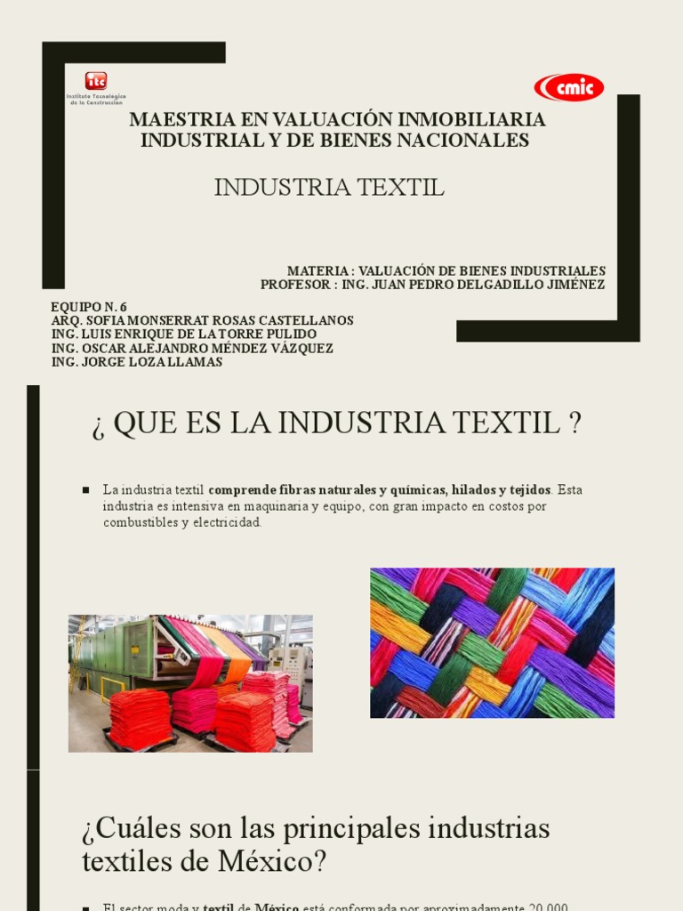 Industria Textil en México: Claves y Empresas | PDF | Industria textil ...