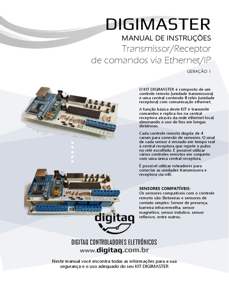 Manual Completo Digimaster | PDF | Relé | Endereço de IP