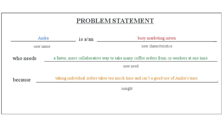 UI/UX Problem Statement Sample | PDF