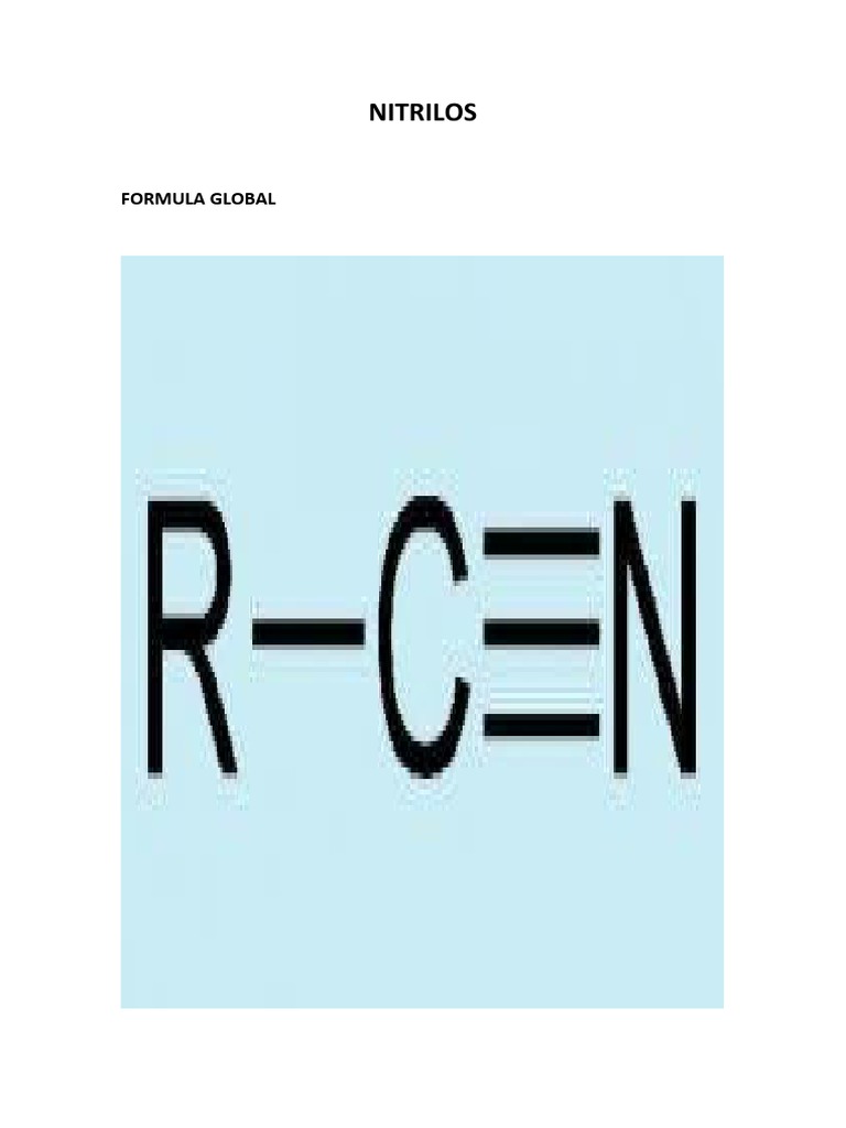NITRILOS | PDF | Química | Compuestos de hidrógeno