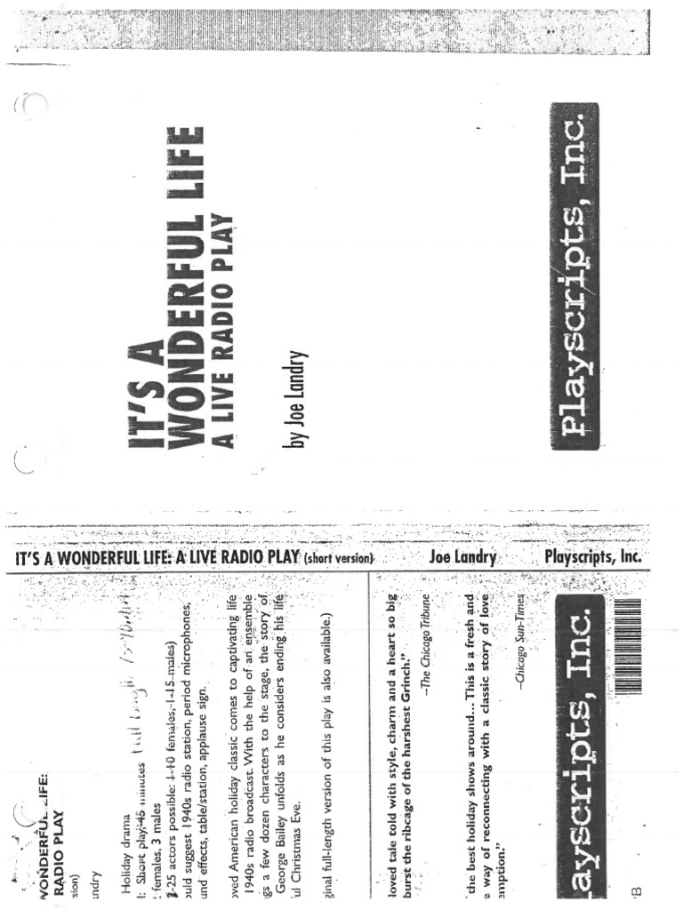 It's A Wonderful Life Radio Play | PDF