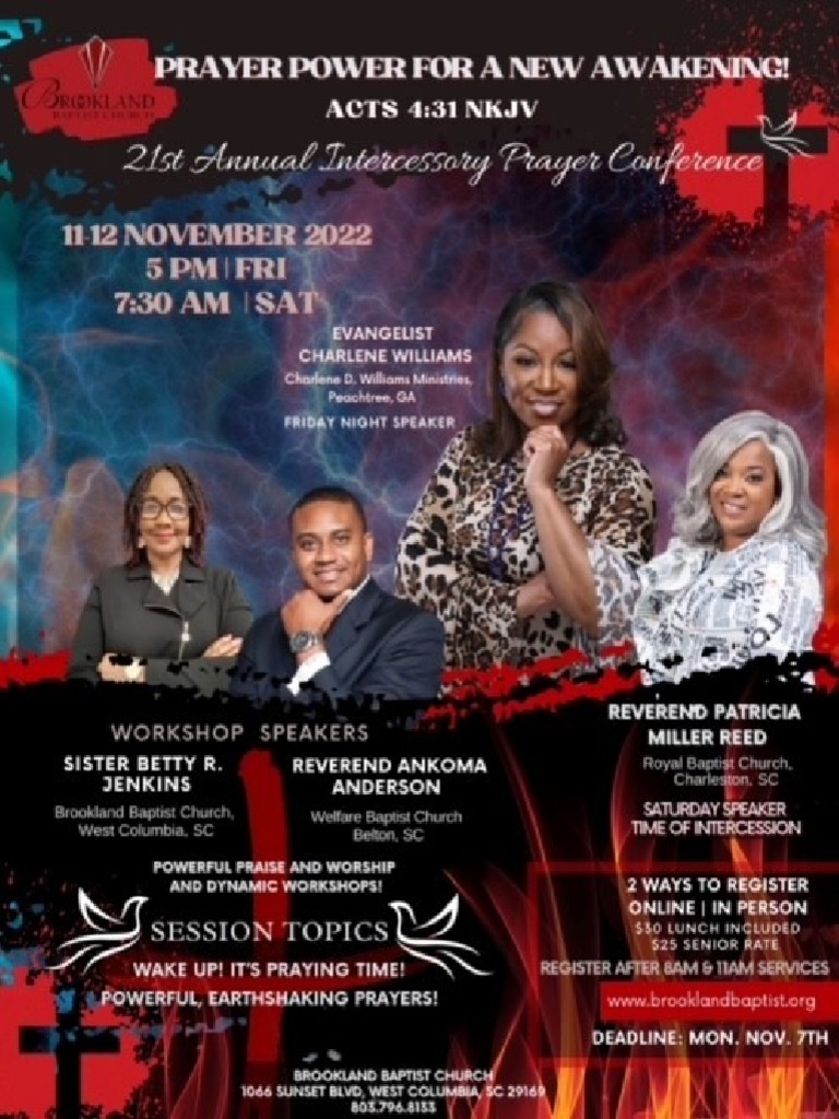 Brookland Baptist Church To Host 21st Annual Intercessory Prayer ...