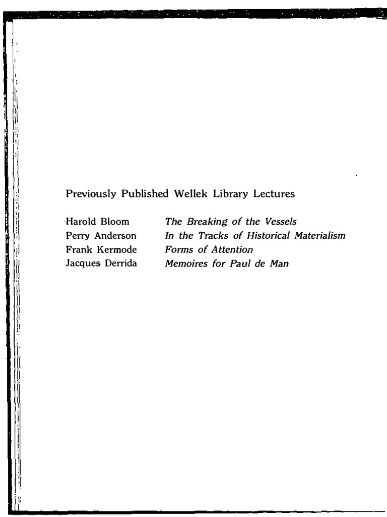 (The Wellek Library Lectures) J H Miller - The Ethics of Reading - Kant ...